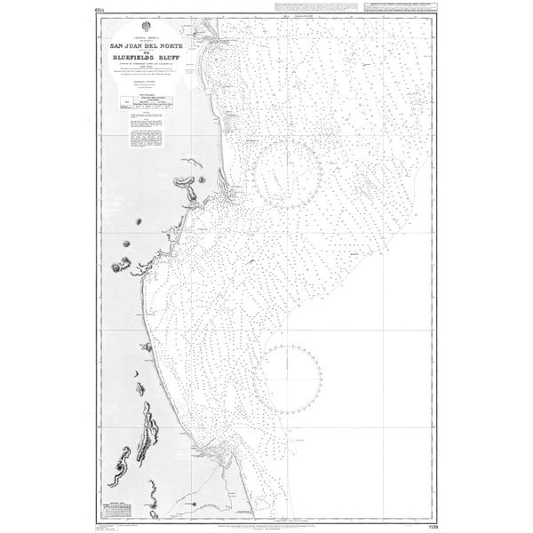 Admiralty Chart 1139: San Juan Del Norte (Greytown) to Bluefields Bluf ...