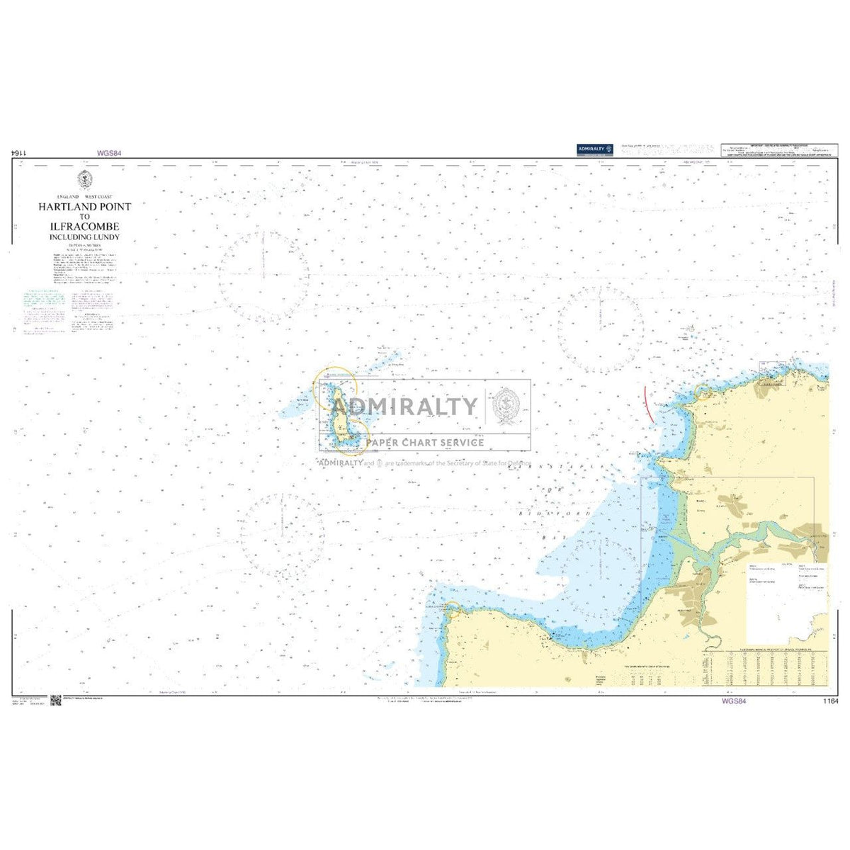 Admiralty Chart 1164: Hartland Point to Ilfracombe including Lundy ...