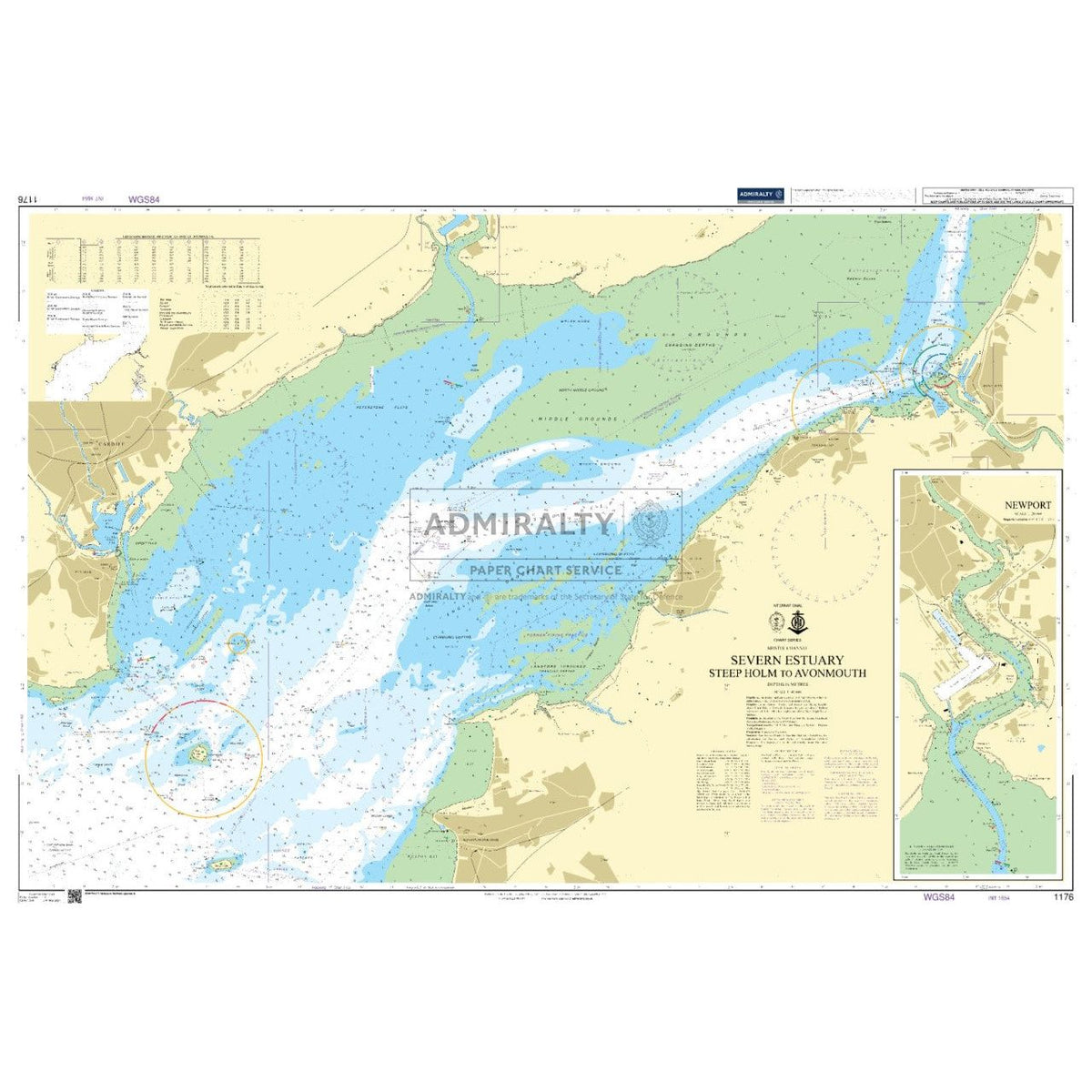 Admiralty Chart 1176: Severn Estuary Steep Holm to Avonmouth ...