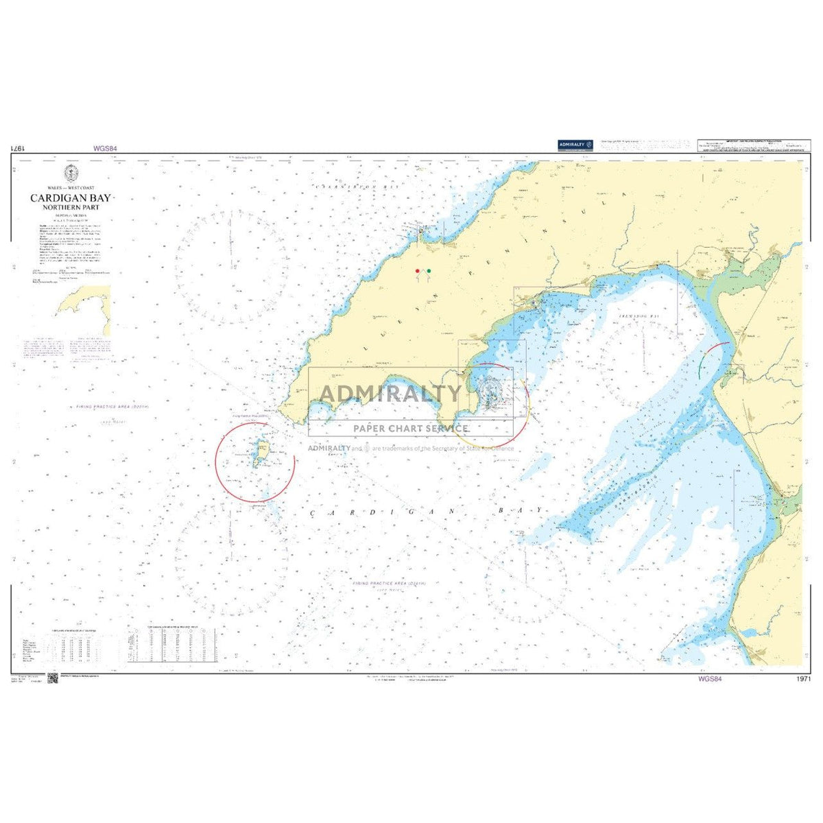Admiralty Chart 1971: Cardigan Bay Northern Part – SailorShop.co.uk