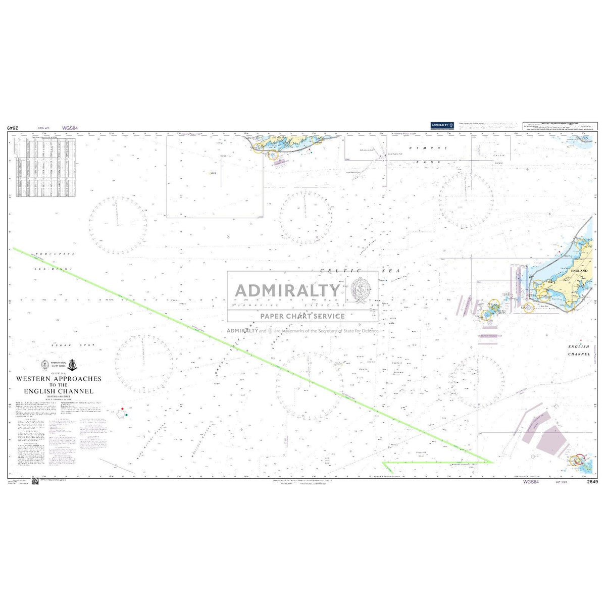 Admiralty Chart 2649: Western Approaches to the English Channel ...