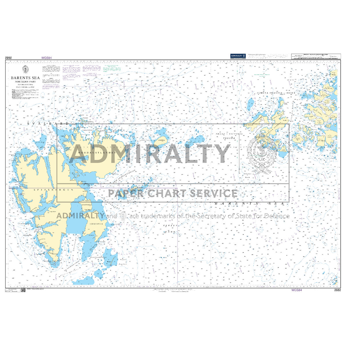Admiralty Chart 2682: Barents Sea Northern Part – SailorShop.co.uk