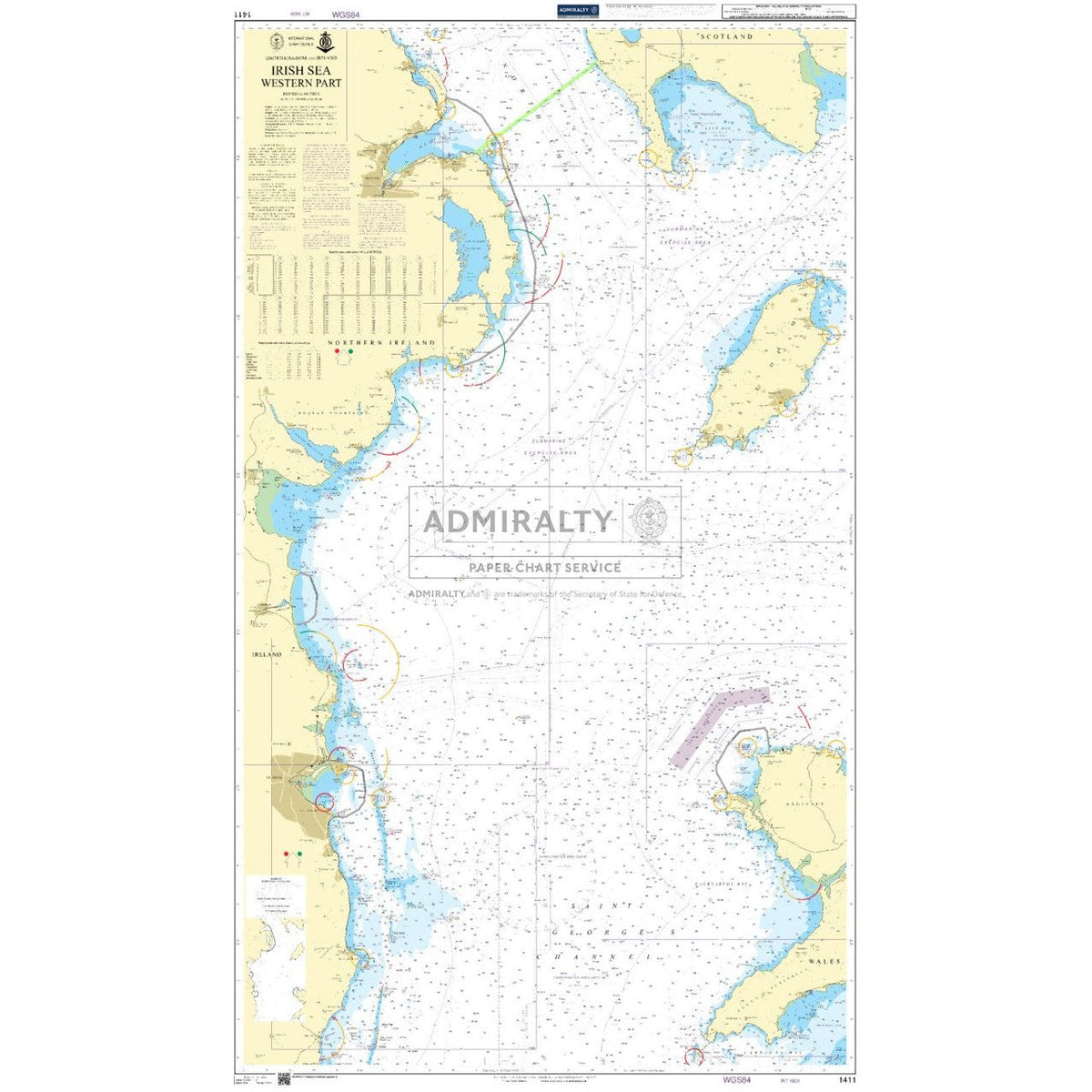 Admiralty Chart 1411: Irish Sea Western Part – SailorShop.co.uk