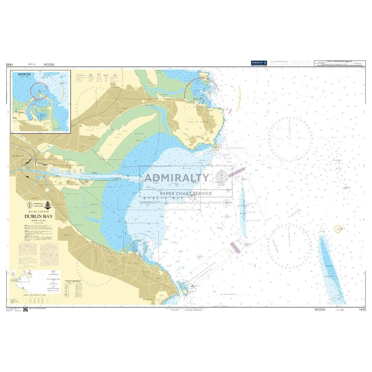 Admiralty Chart 1415: Dublin Bay – SailorShop.co.uk