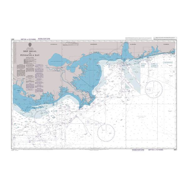 Admiralty Chart 3851: Ship Shoal to Pensacola Bay – SailorShop.co.uk