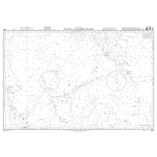 Admiralty Chart 4617: Tuvalu to Palmyra Island – SailorShop.co.uk