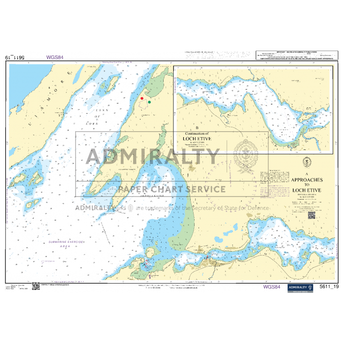 Admiralty Small Craft Chart 5611_19: Approaches to Loch Etive ...