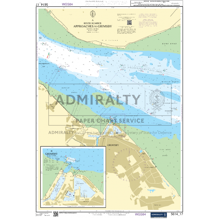 Admiralty Small Craft Chart 5614_17: River Humber - Approaches to Grim ...