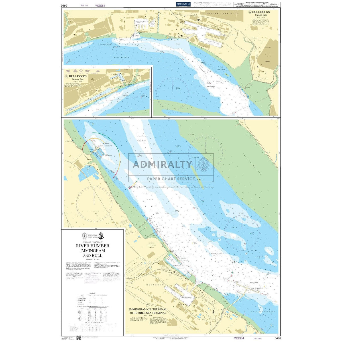 Admiralty Chart 3496: River Humber Immingham and Hull – SailorShop.co.uk