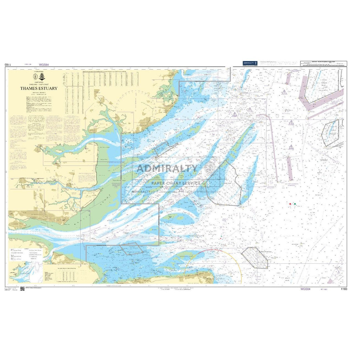 Admiralty Chart 1183: Thames Estuary – SailorShop.co.uk